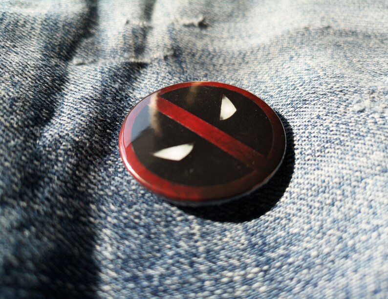 Deadpool Badge Logo Pin Button 38mm - Etsy