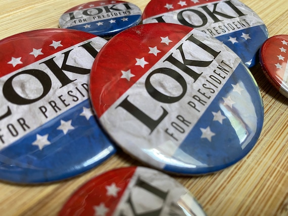Loki for President Badge Marvel TVA Variant Thor - Etsy