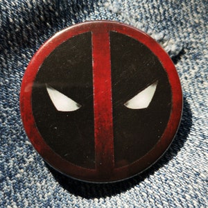 Deadpool Badge Logo Pin Button 38mm - Etsy