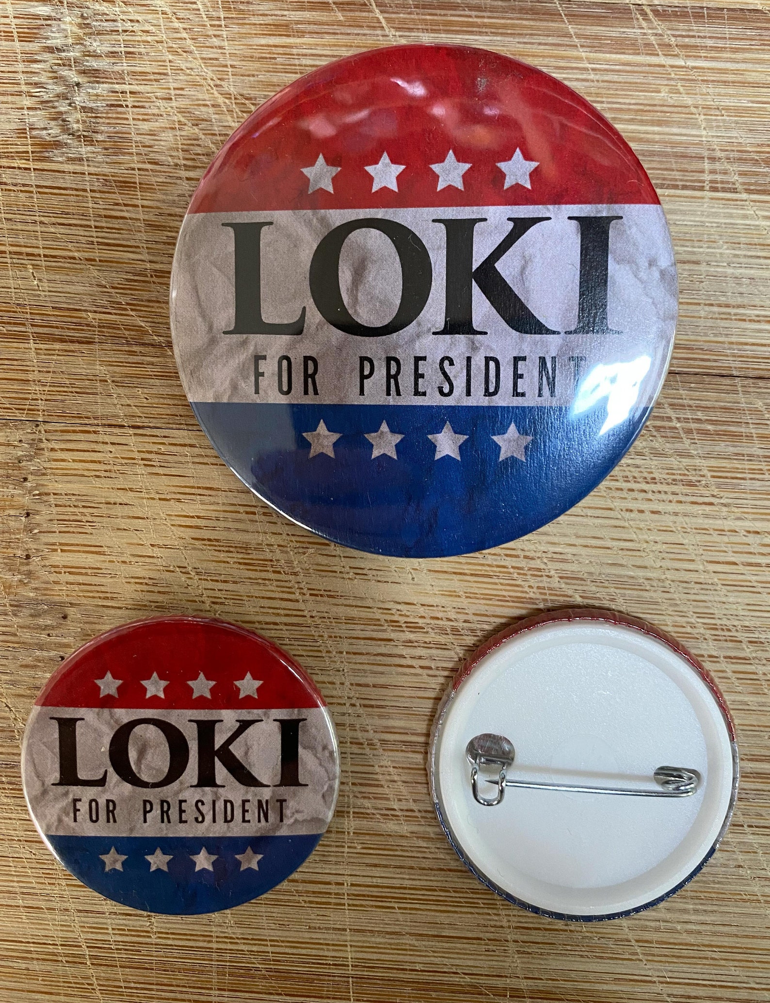 Loki for President Badge Marvel TVA Variant Thor Avengers Glorious ...