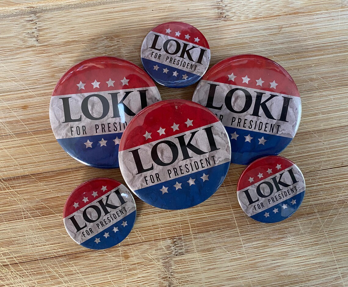 Loki for President Badge Marvel TVA Variant Thor - Etsy