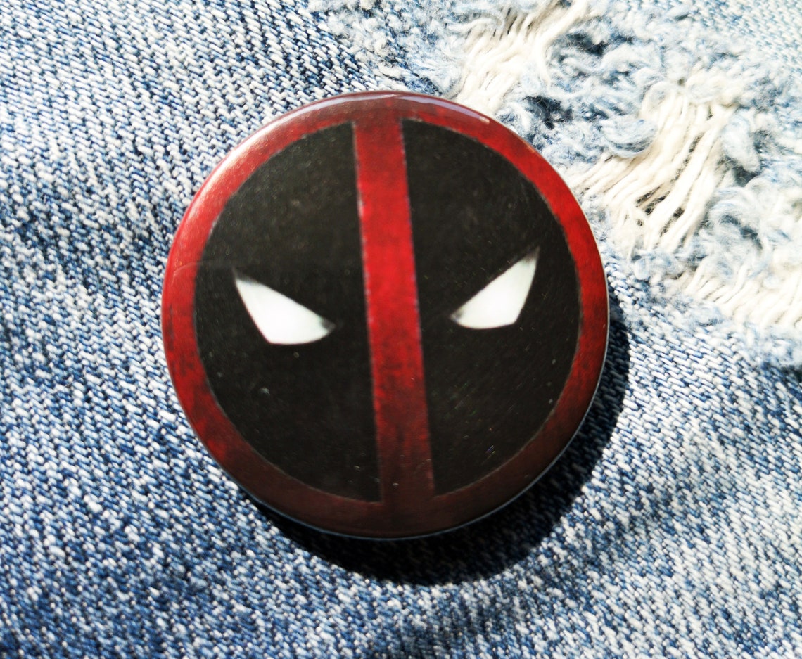 Deadpool Badge Logo Pin Button 38mm | Etsy