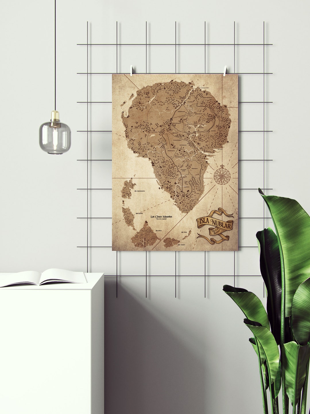 Jurassic Park Map Isla Nublar Poster the Lost World Vintage Art Digital ...