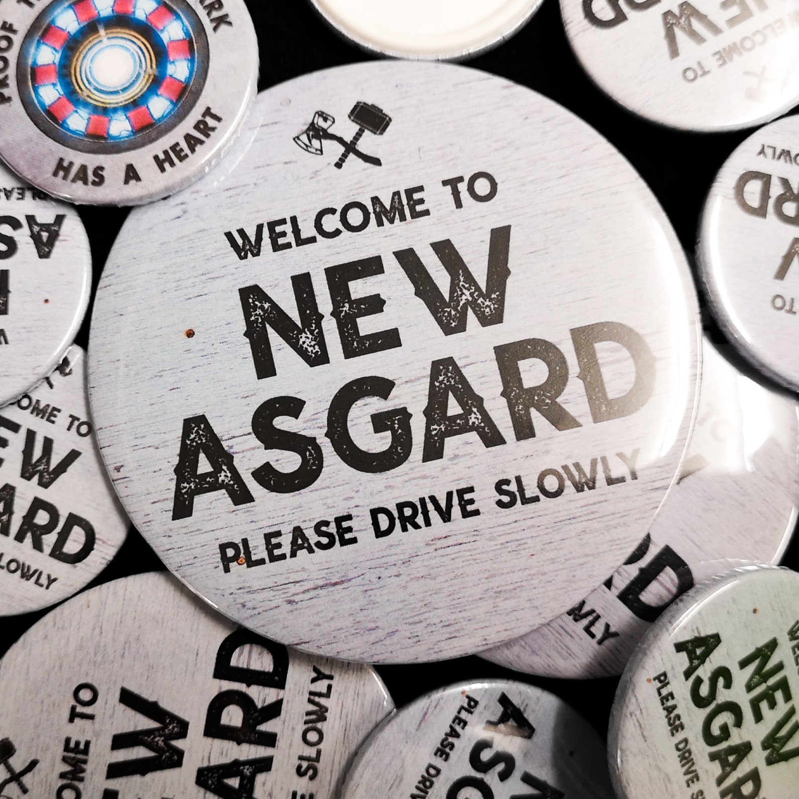 Welcome to New Asgard Pin Badge 77mm/58mm/38mm Avengers - Etsy