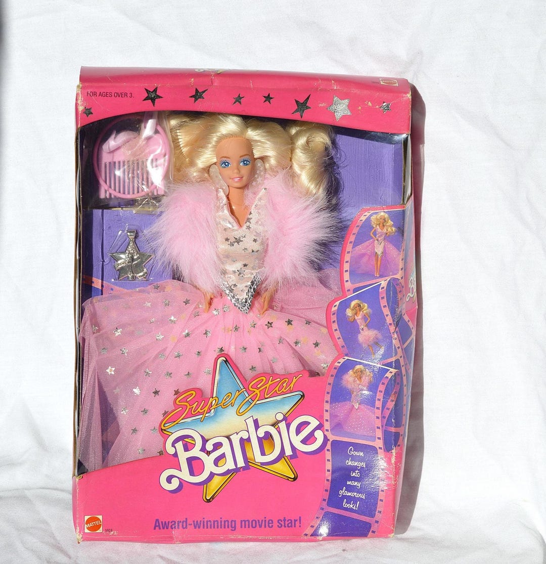 1988 Super Star Barbie Doll NRFB: Damaged Box - Etsy