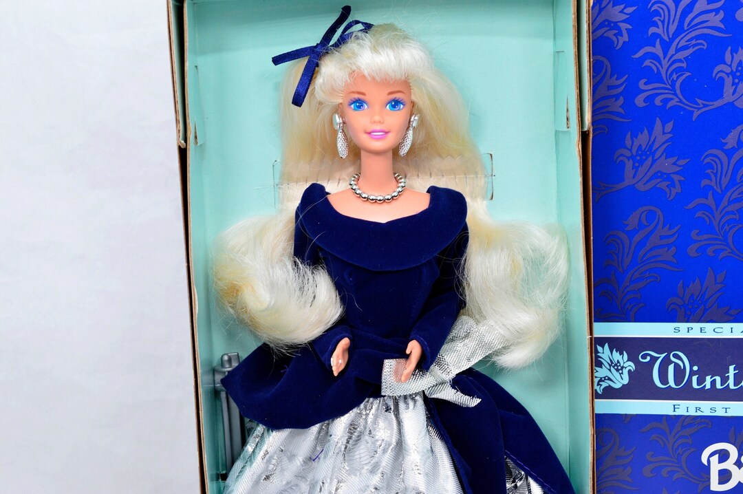 Winter Velvet Barbie Doll Avon Exclusive Holiday Doll 1st in Series ...