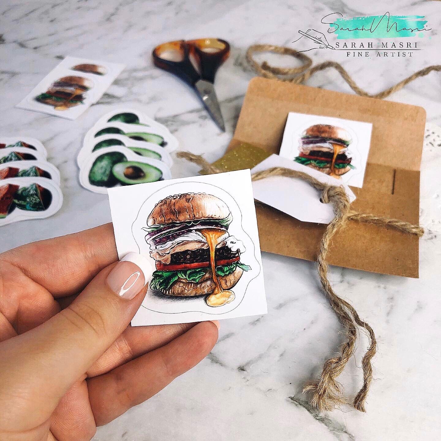 Hamburger Stickers Vinyl Sticker Laptop Sticker Waterproof - Etsy