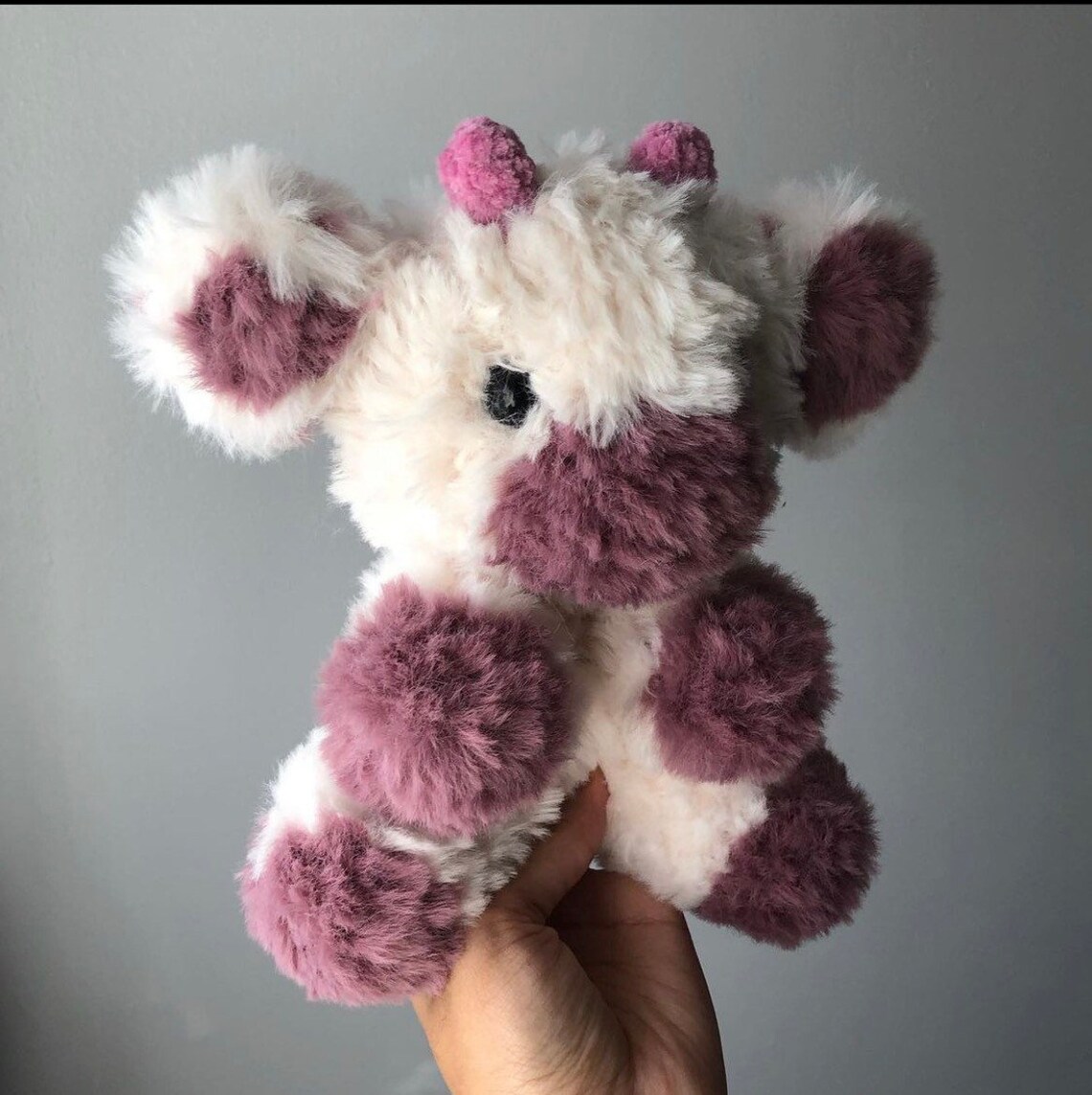 Fluffy Mini Highland Cow Sable Crochet Cow Crochet - Etsy