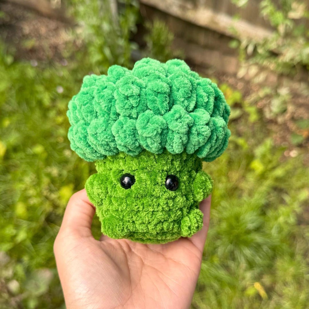 Crochet Broccoli Amigurumi Toy, Food Play Kitchen Decor, Vegetable ...