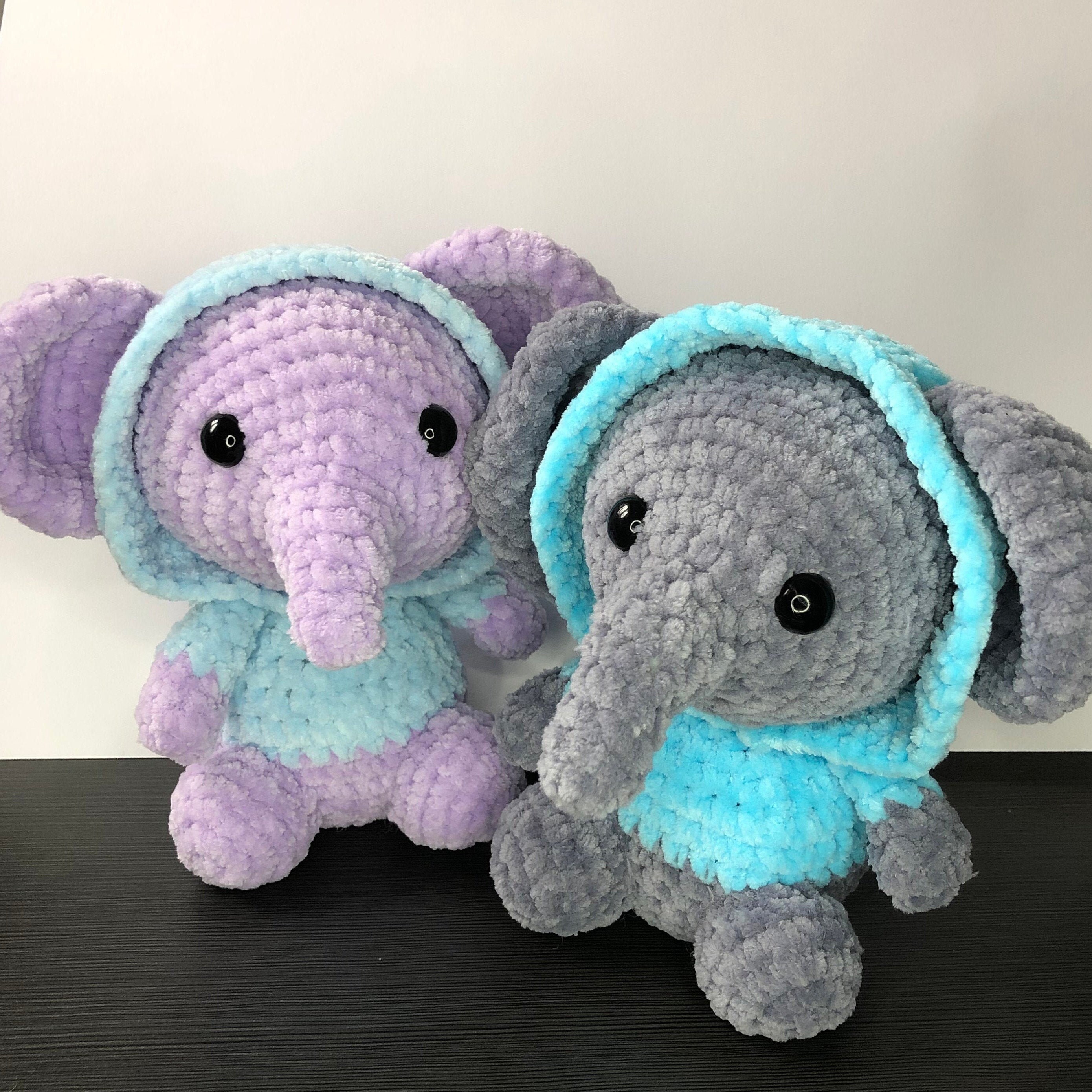 Pattern Elephant With Removable Hood (gangsta Elephant) - PDF, Crochet ...