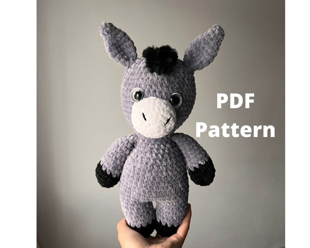 Donkey Pattern Crochet, Crochet Donkey, Amigurumi Donkey Pattern, Farm ...