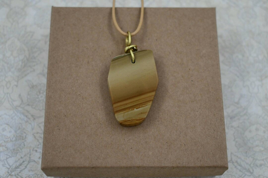 Banded Jasper Stone Pendant, Raw Jasper, Tarnish Free, Artisan Jewelry ...