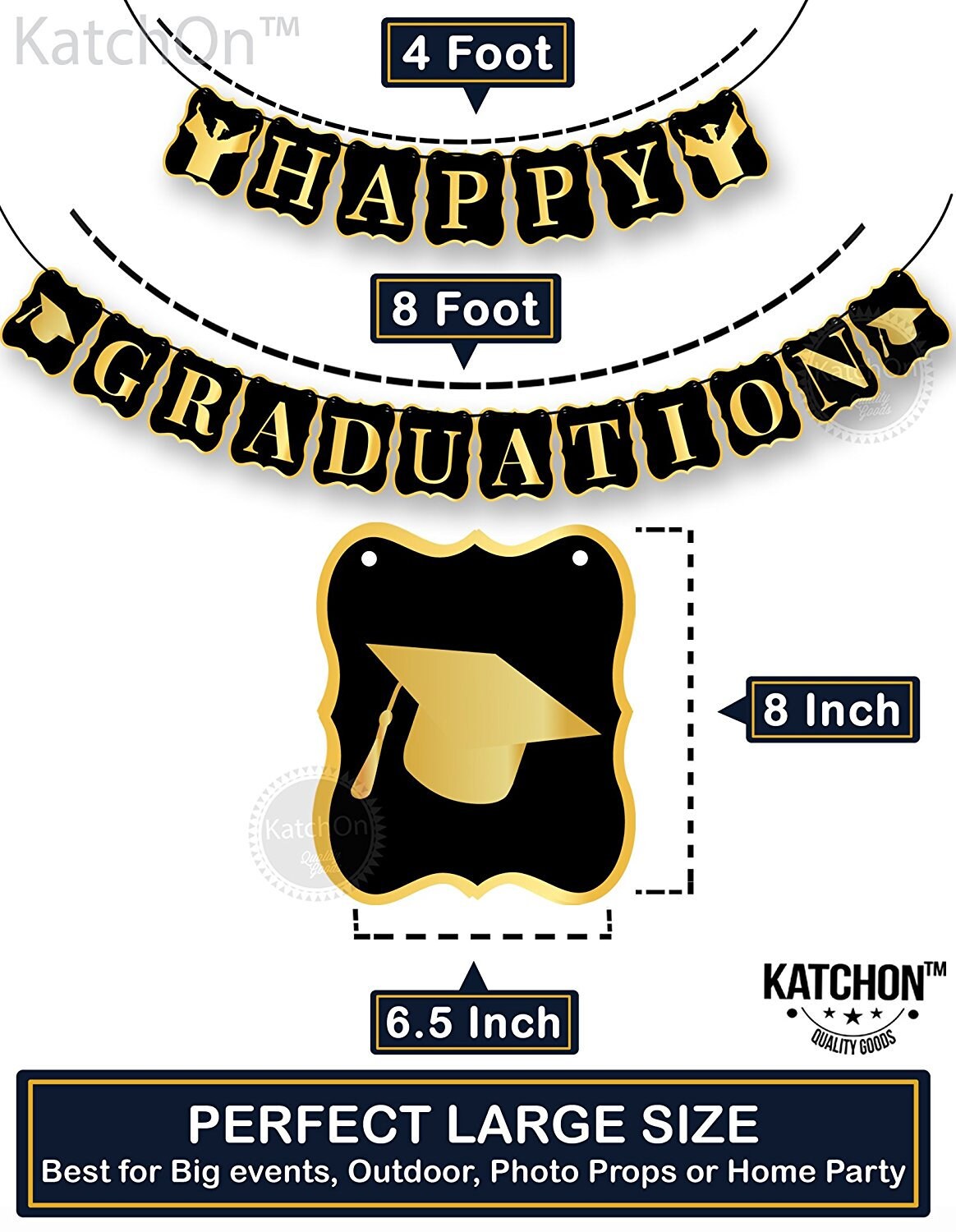 HAPPY GRADUATION Banner and Hanging Swirls Kit Assembled | Etsy