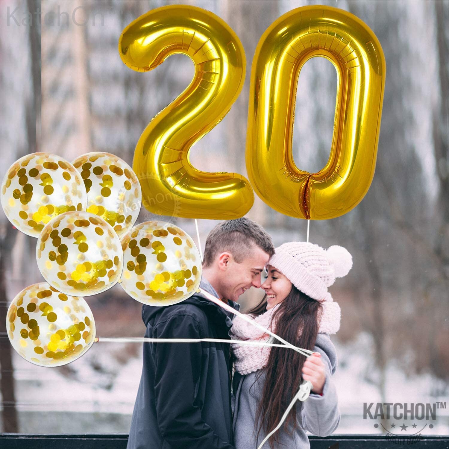 Number 20 Balloons Gold for 20th birthday Large 40 InchGold | Etsy