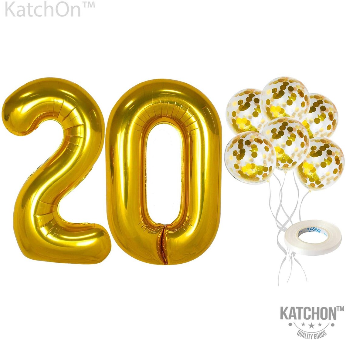 Number 20 Balloons Gold for 20th Birthday large 40 Inchgold | Etsy