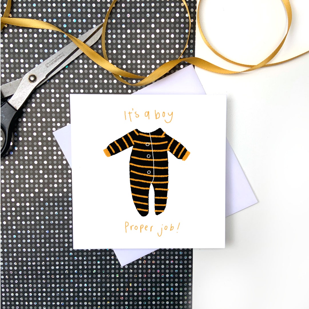 Cornish 'it's a Boy' New Baby Card – Proper Job! - Etsy UK