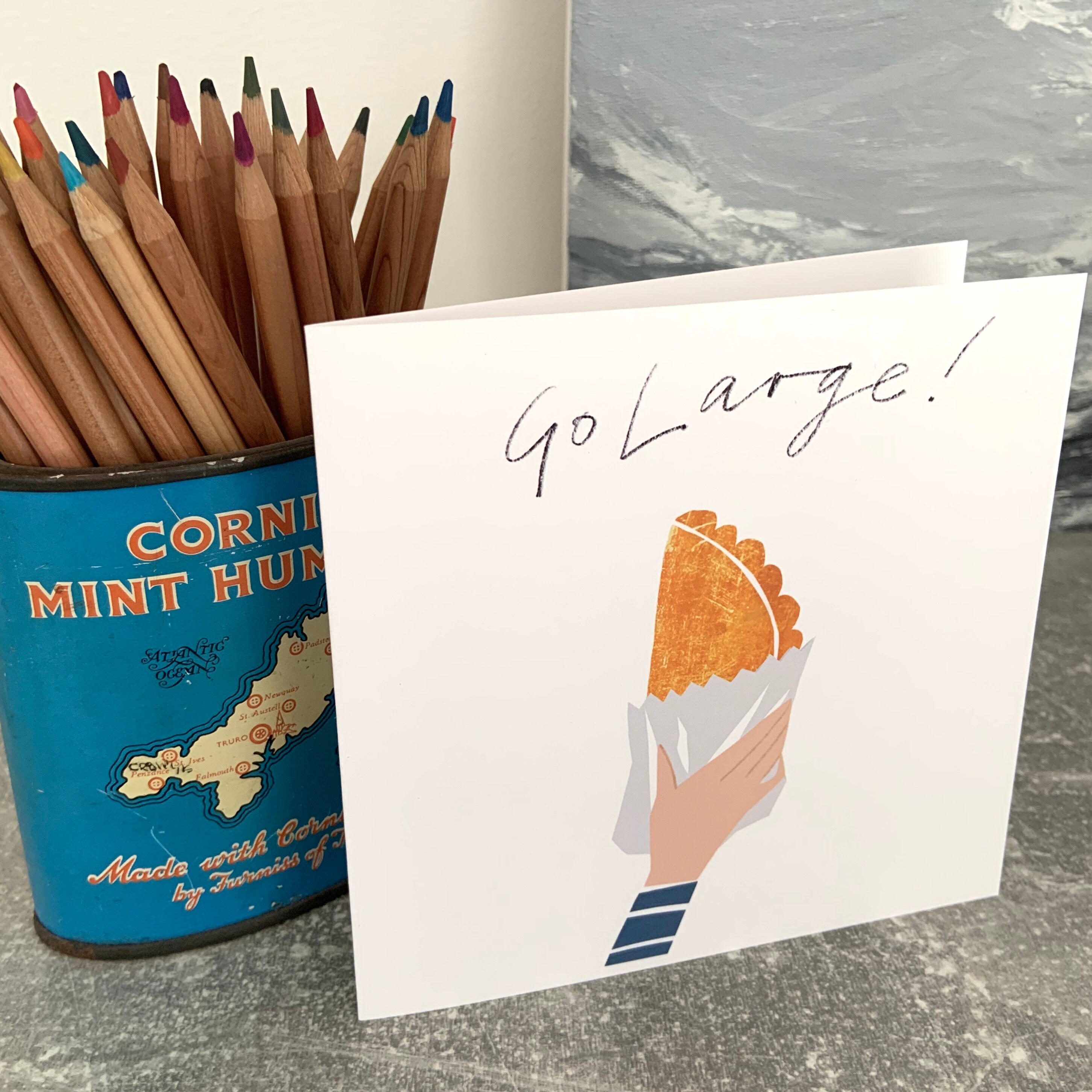 Go Large Cornish Pasty Greeting Card Fun Cornish Greetings - Etsy UK