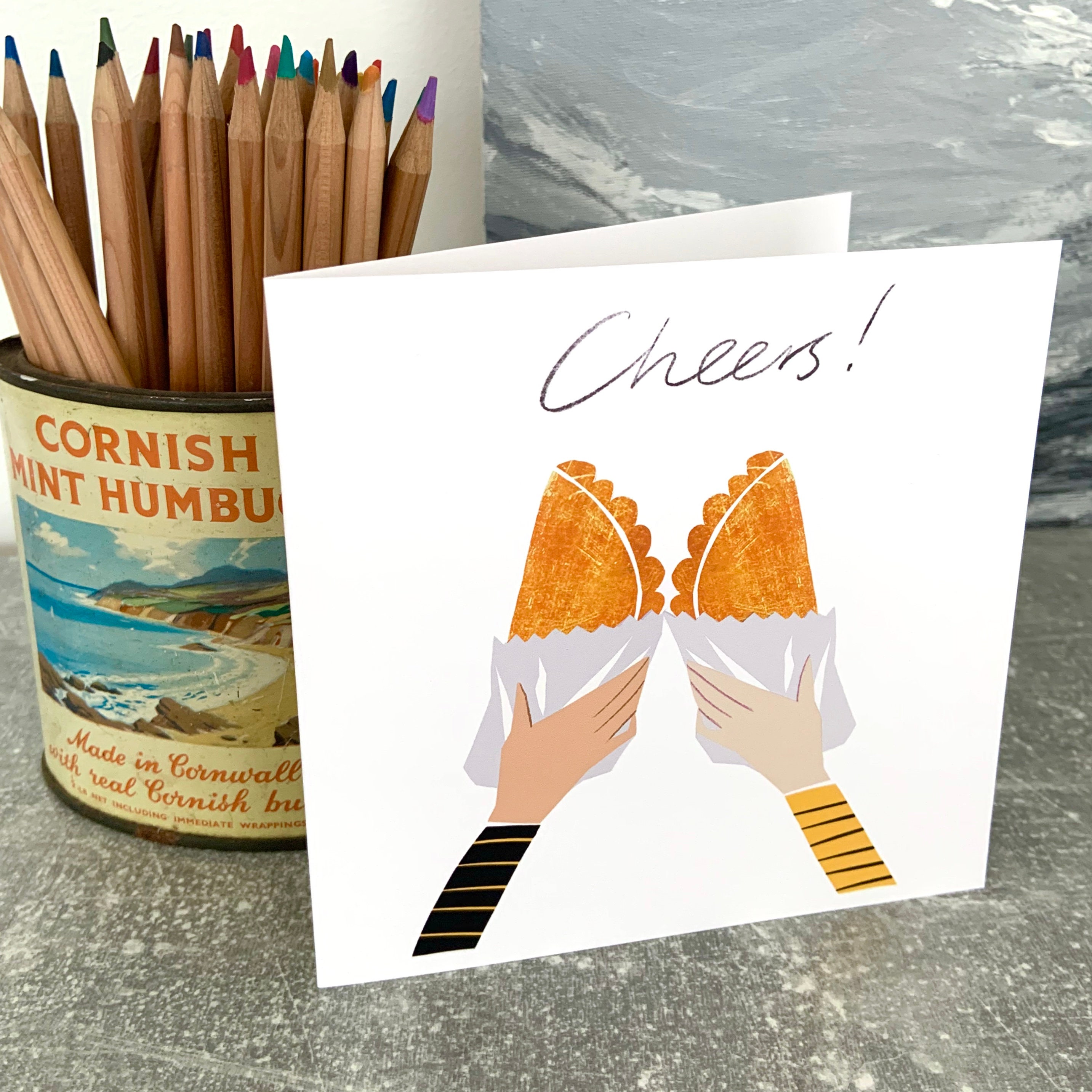 Cornish Pasty Cheers Greeting Card Fun Cornish Greetings - Etsy Ireland