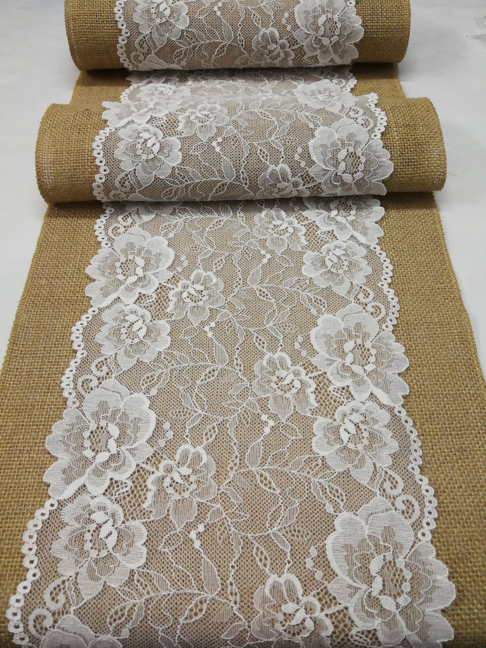 White Lace Table Runner,burlap Table Runner,holiday Table Runner ...