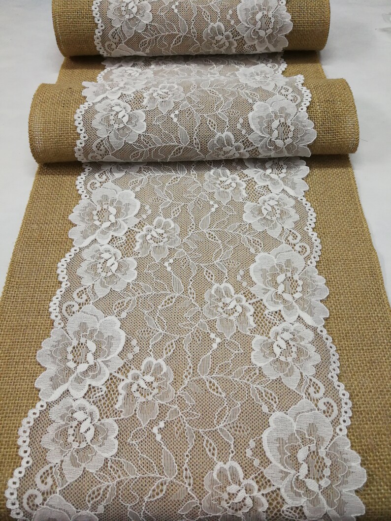 White Lace Table Runner,burlap Table Runner,holiday Table Runner ...