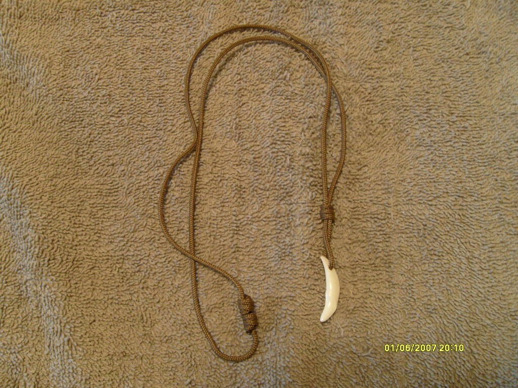 Coyote Tooth Pendant Necklace Coyote Brown Necklace handmade | Etsy