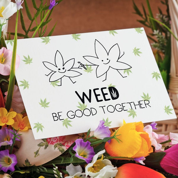 Weed Greeting Card - Etsy