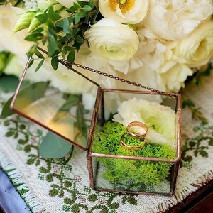 Wedding Geometric Glass Ring Box Event Decor Items - Etsy