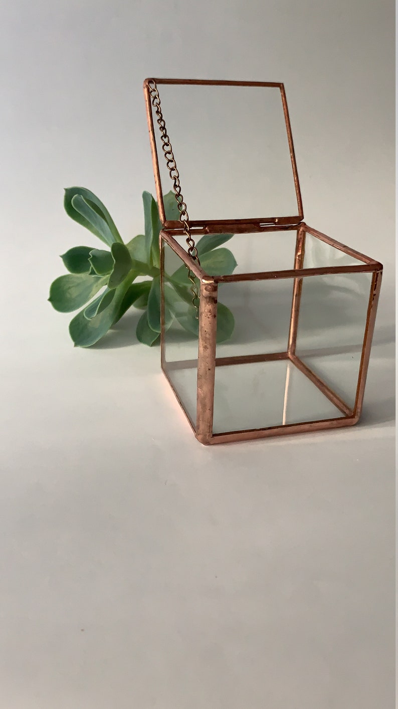 Wedding Geometric Glass Ring Box Event Decor Items - Etsy