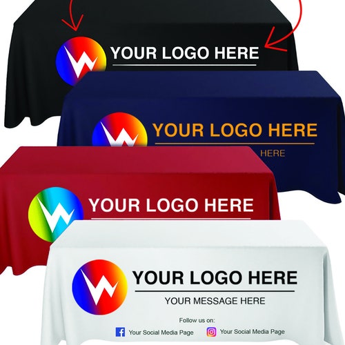 Custom Your Logo Tablecloth Customized Table Cloth With Your - Etsy Custom Your Logo Tablecloth Customized Table Cloth With Your - Etsy