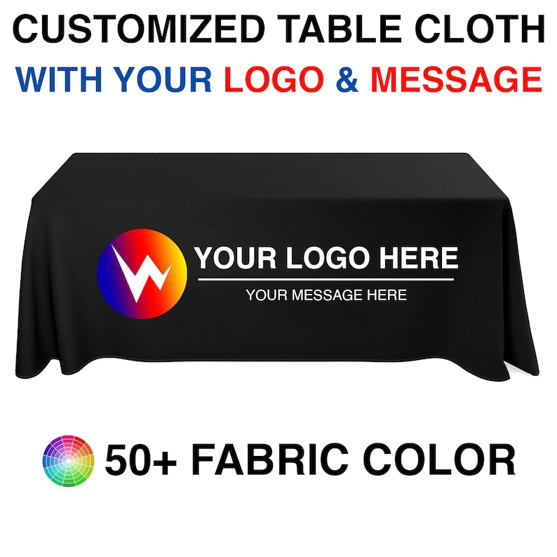 Custom Your Logo Tablecloth Customized Table Cloth With Your - Etsy Custom Your Logo Tablecloth Customized Table Cloth With Your - Etsy