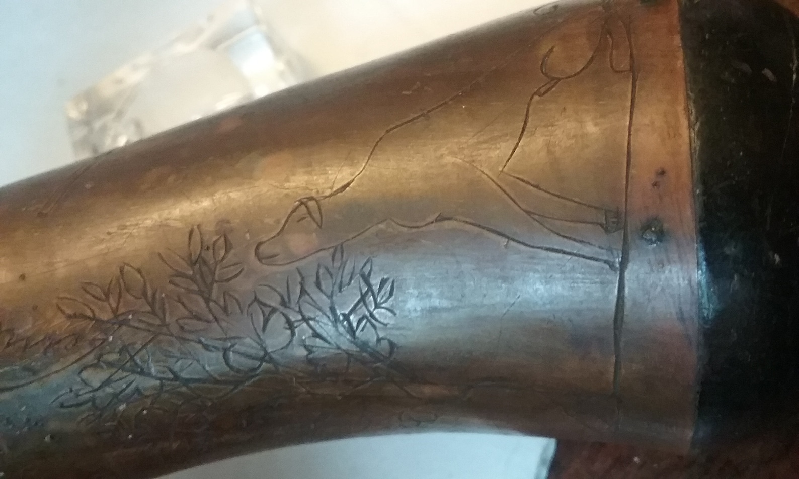 Antique Powder Horn Carved Signed and Dated - Etsy