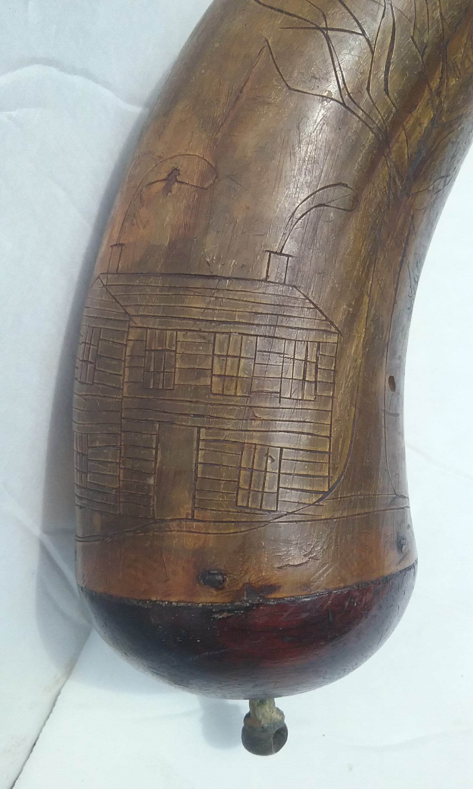 Antique Powder Horn Carved Signed and Dated - Etsy