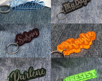 Laser cut keychain | Etsy