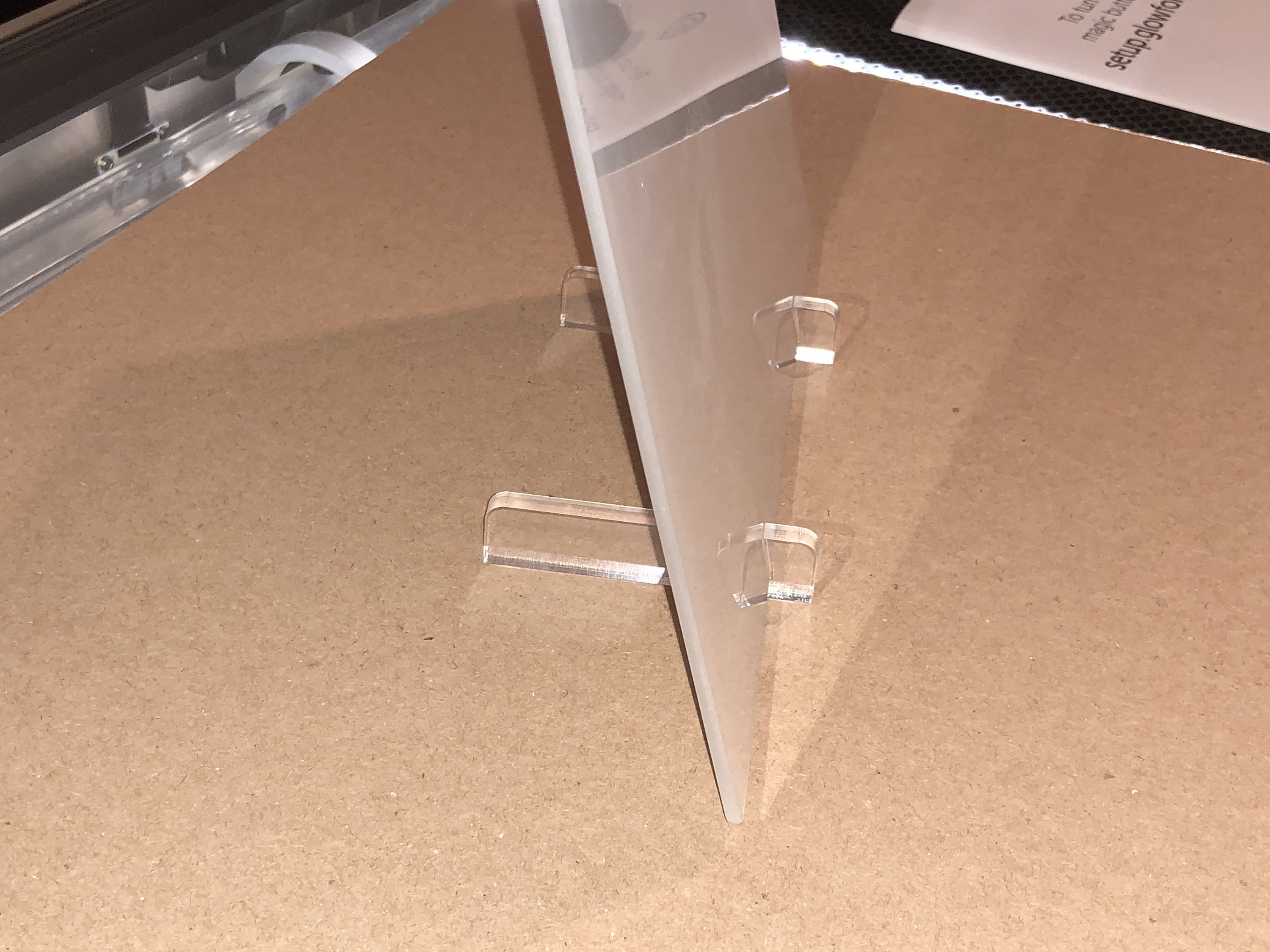 Pair of Slotted Acrylic Feet for Glass Photo Panel or Cutting | Etsy