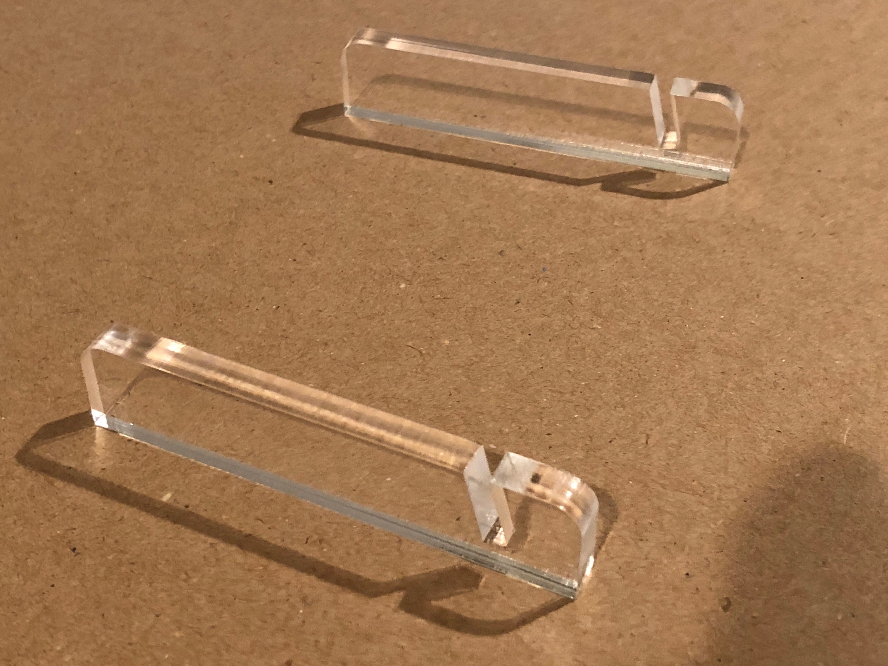 Pair of Slotted Acrylic Feet for Glass Photo Panel or Cutting | Etsy