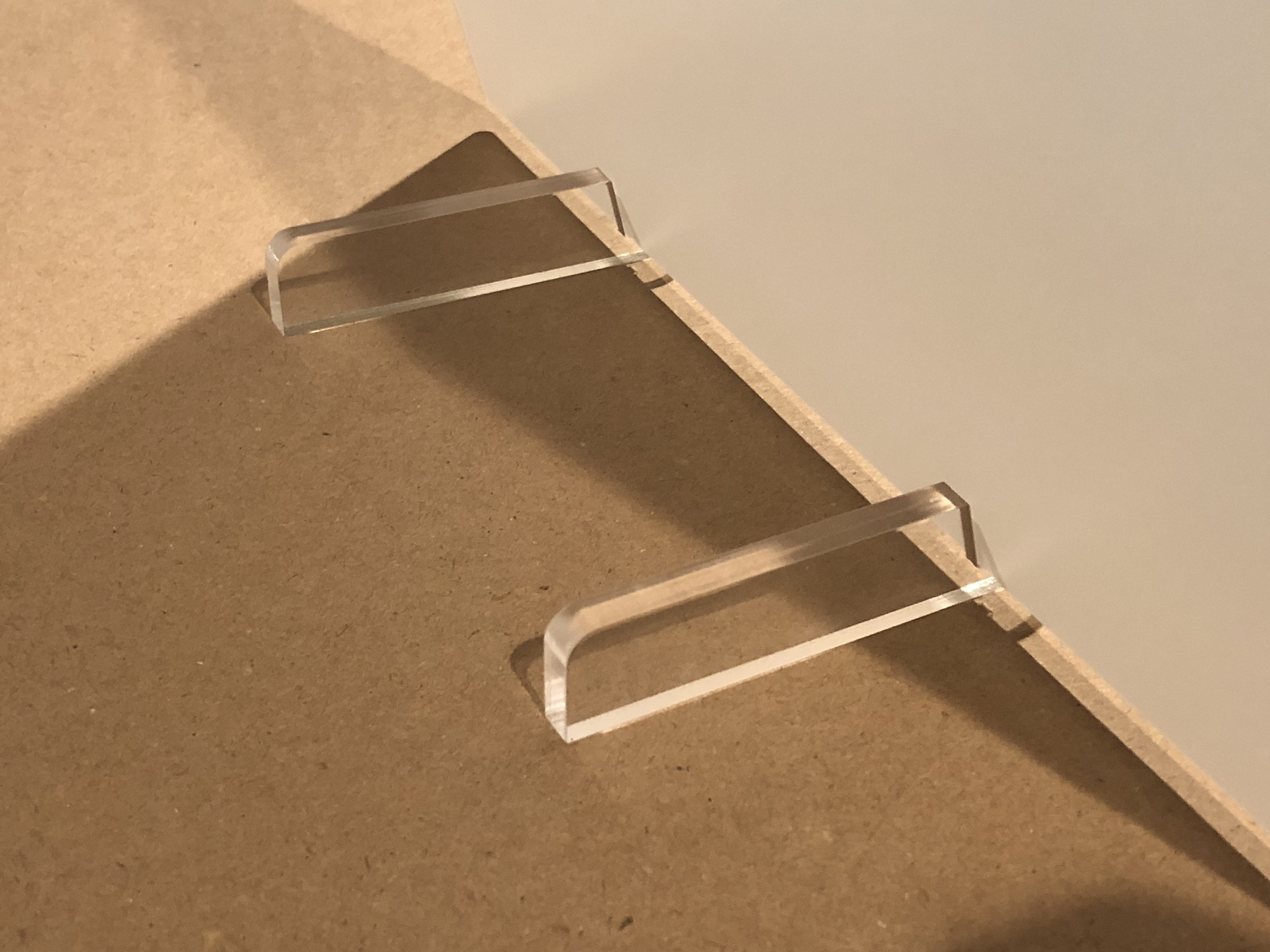 Pair of Slotted Acrylic Feet for Glass Photo Panel or Cutting | Etsy