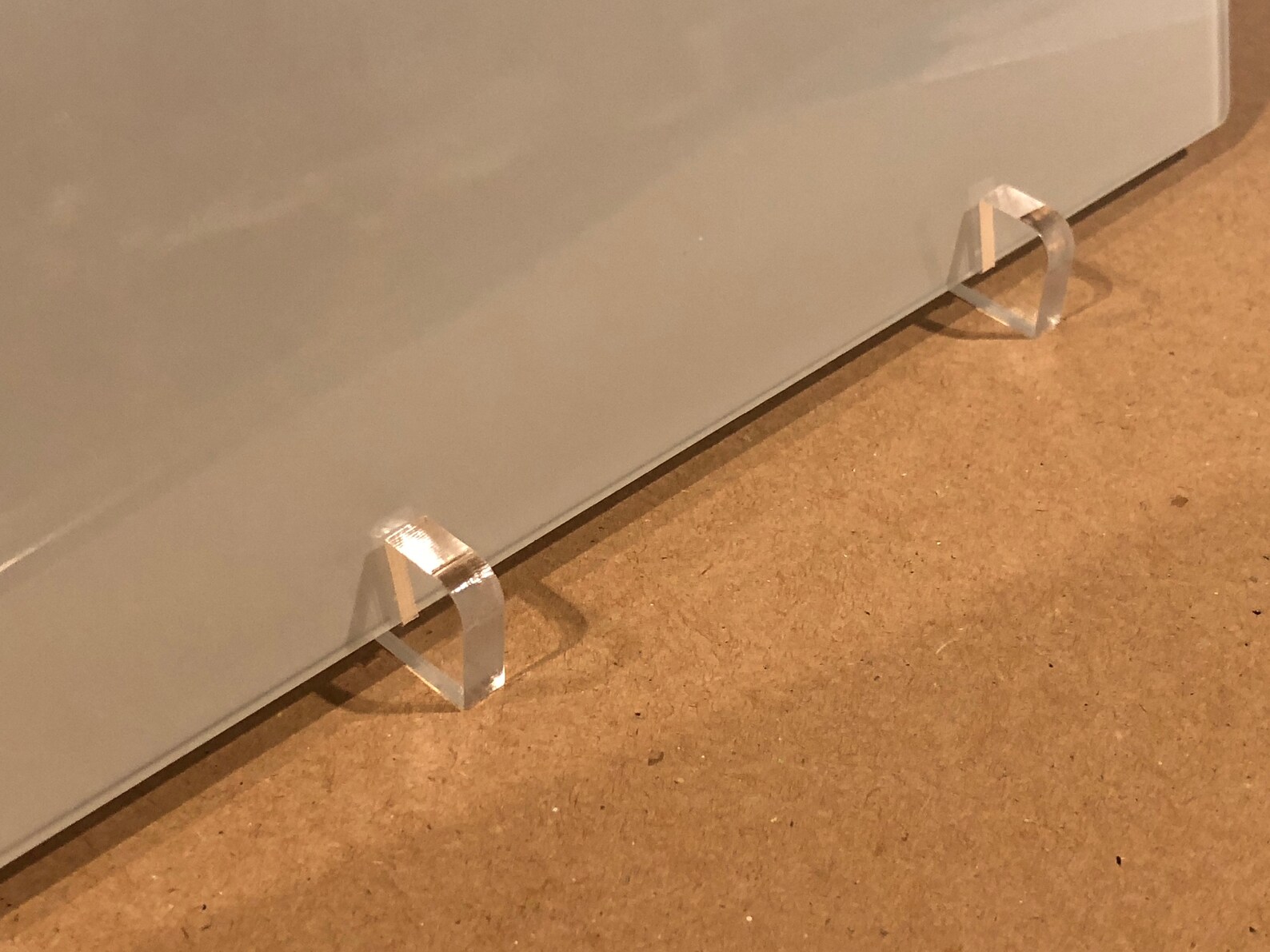 Pair Of Slotted Acrylic Feet For Glass Photo Panel Or Cutting Etsy