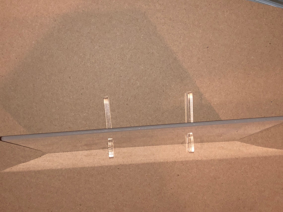 Pair of Slotted Acrylic Feet for Glass Photo Panel or Cutting - Etsy