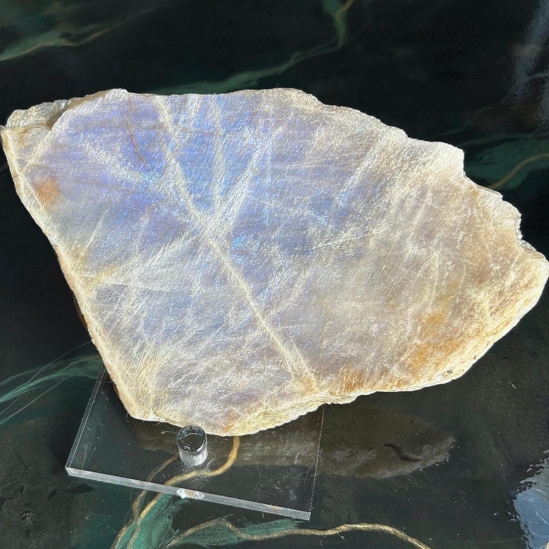 Moonstone Slab // Polished Display Stone // Natural Gemstone // Third ...