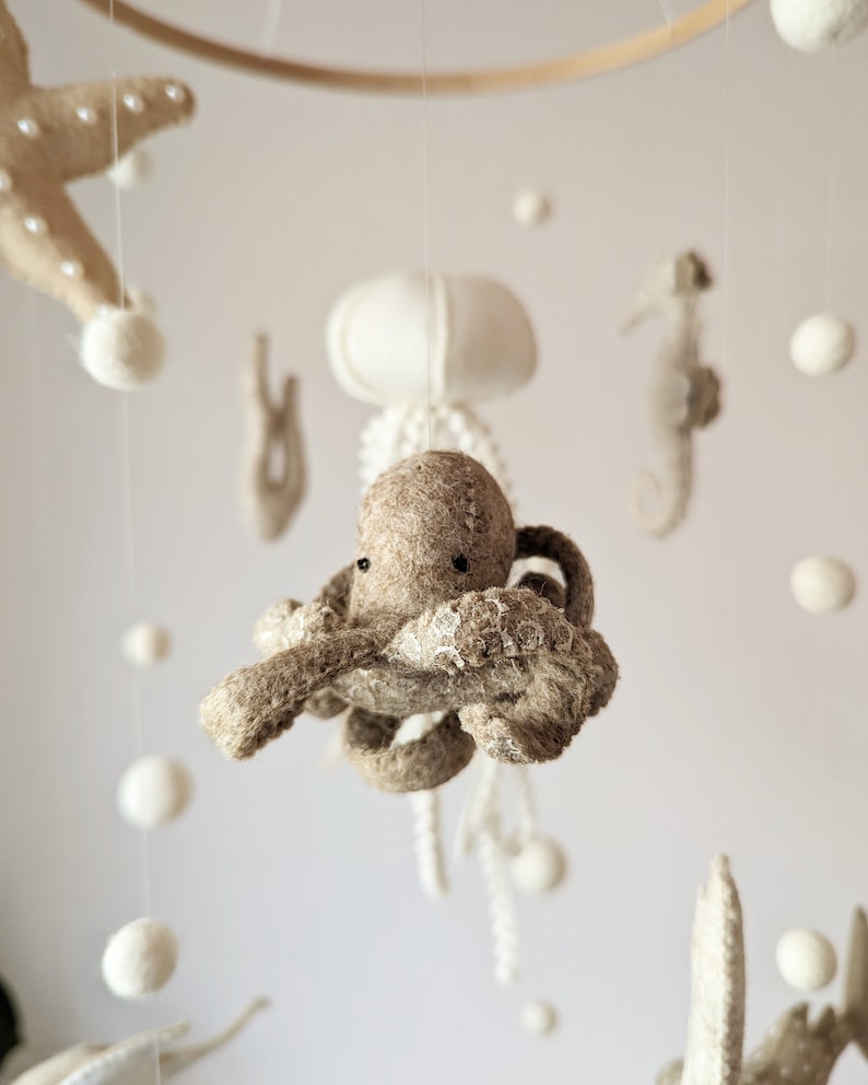 Neutral Ocean Baby Mobile Sea Themed Nursery Baby Mobile - Etsy