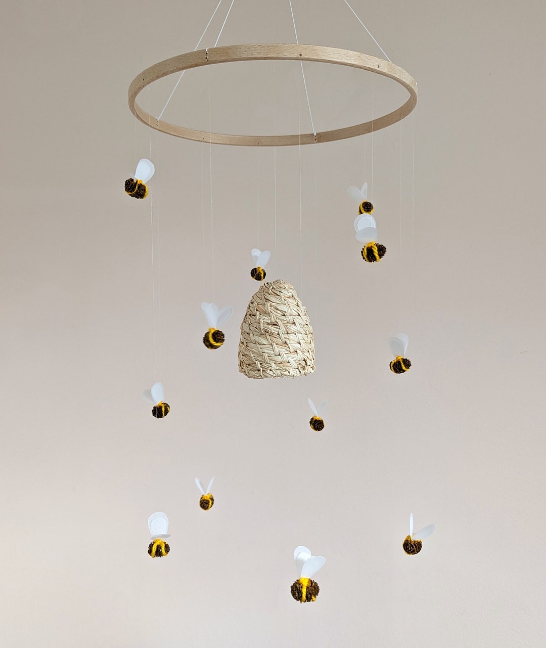 Baby Mobile With Bees, Crib Mobile for Beekeeper, Bee Themed Nursery ...