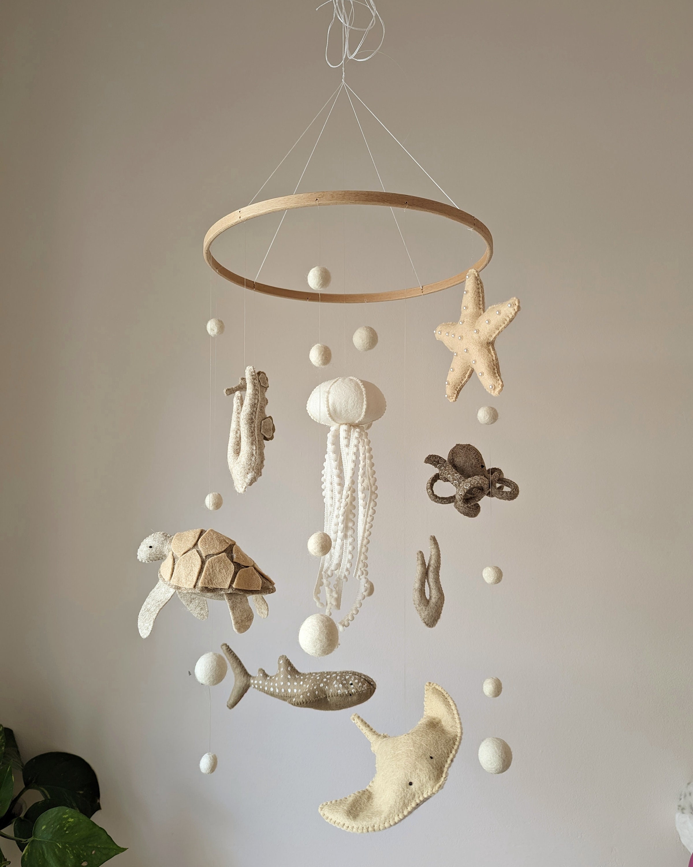 Neutral Ocean Baby Mobile Sea Themed Nursery Baby Mobile - Etsy