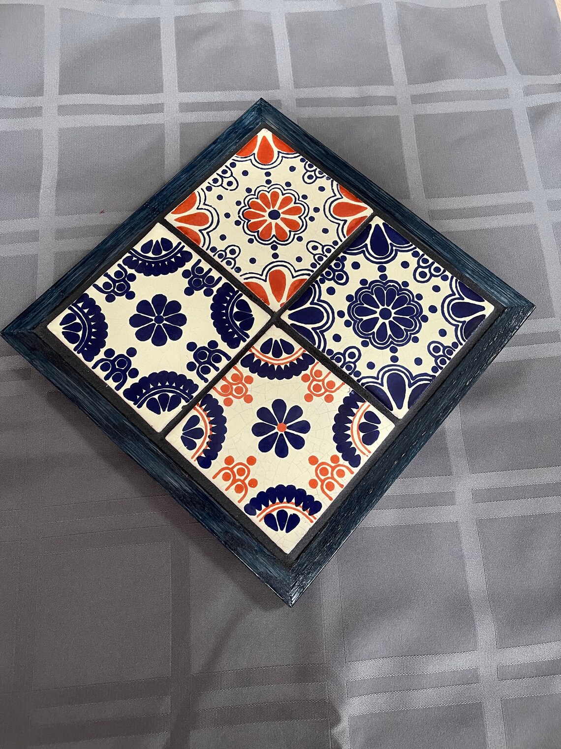 Trivet Handcrafted Oak Wood Frame 10.5x10.5 | Etsy