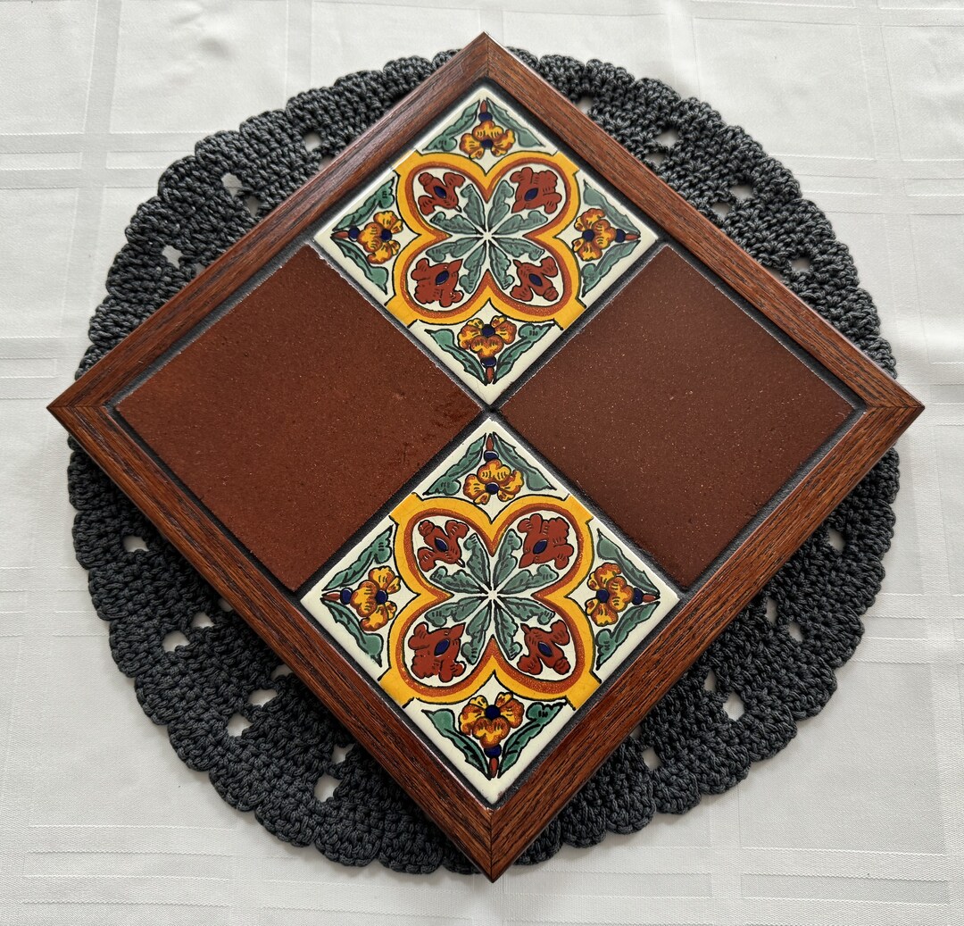 Trivet Handcrafted Oak Wooden Frame - Etsy