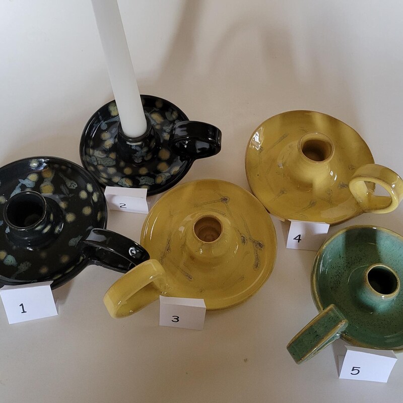 Ceramic Candlesticks - Etsy