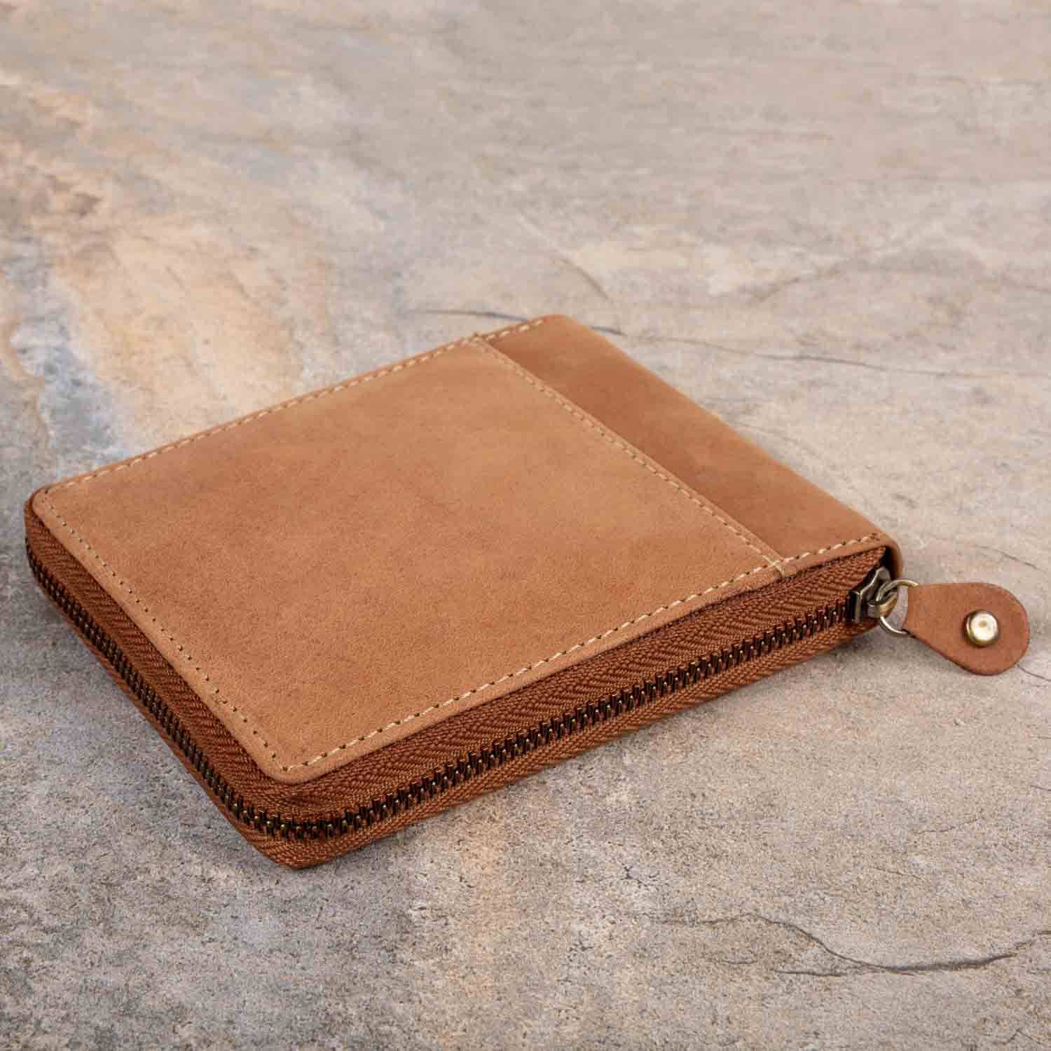 Leather Zip Wallets for Men Real 100 Percentage Premium | Etsy UK