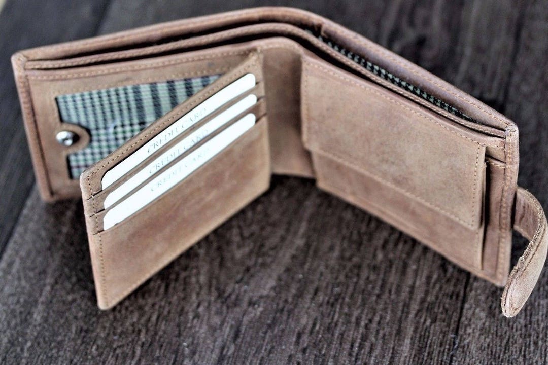 Leather Wallets for Men Real 100 Percentage Leather Wallet Card Holder ...