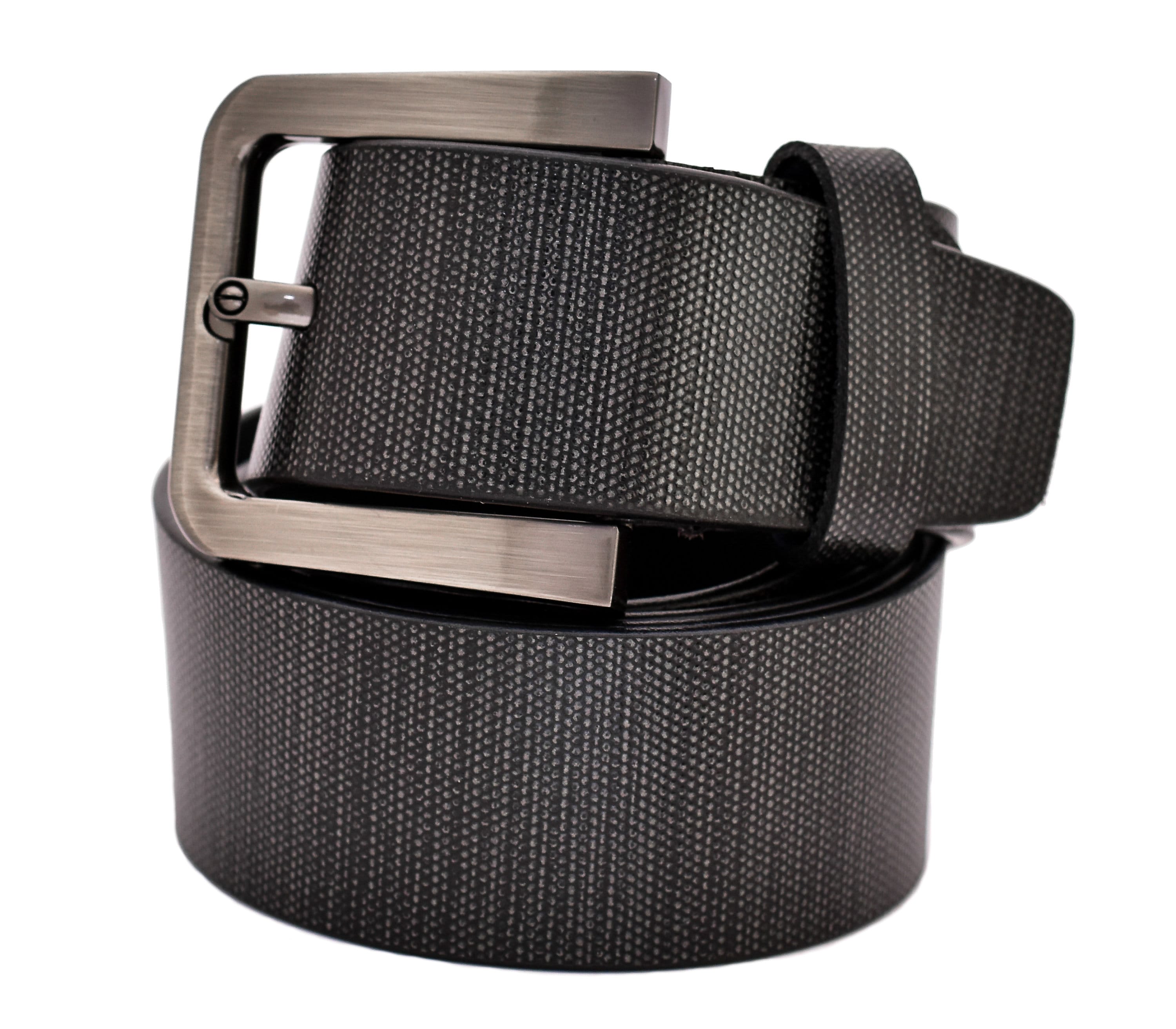 Mens Genuine Leather Full Grain Belt Belts With Strong Silver Buckle ...