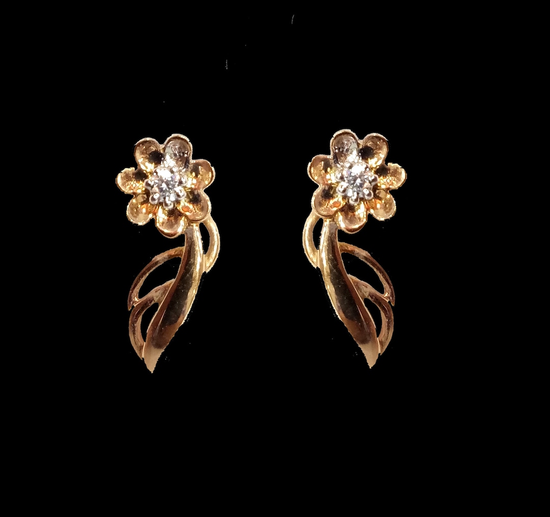 Beautiful Flower Shape Certified 18K Hallmark Rose Gold Solid - Etsy