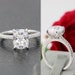 10x8mm 4ct Rectangle Cushion Cut Engagement Ring, Cushion Solitaire ...